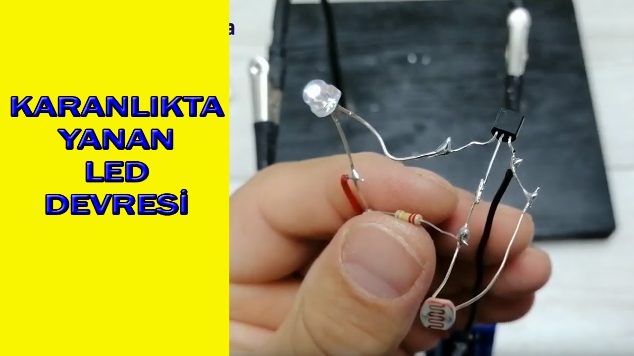 Karanlıkta Yanan Led Devresi Yapımı (kendin yap, diy, Led Circuit Making in the Dark) - YouTube