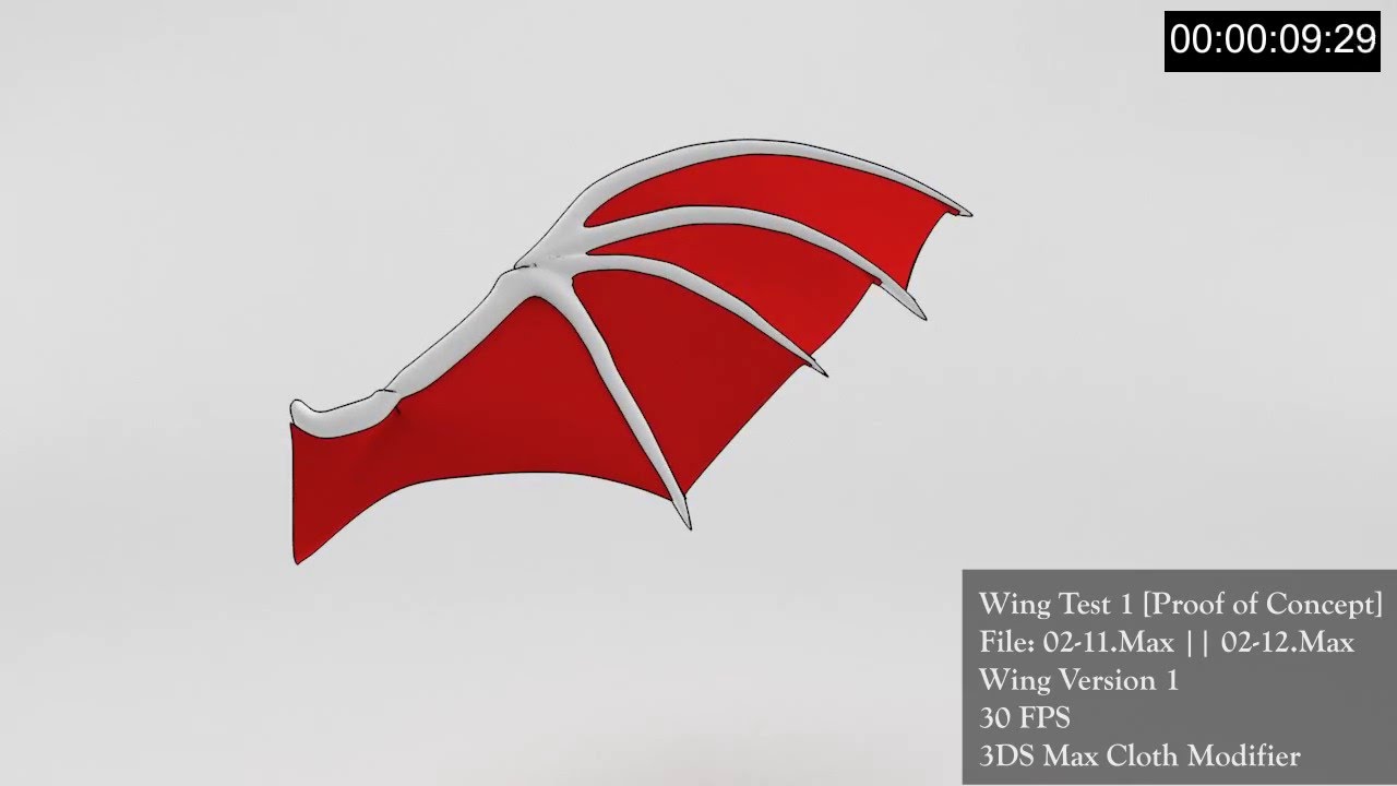 3DS Max Dynamic Wing Test - YouTube
