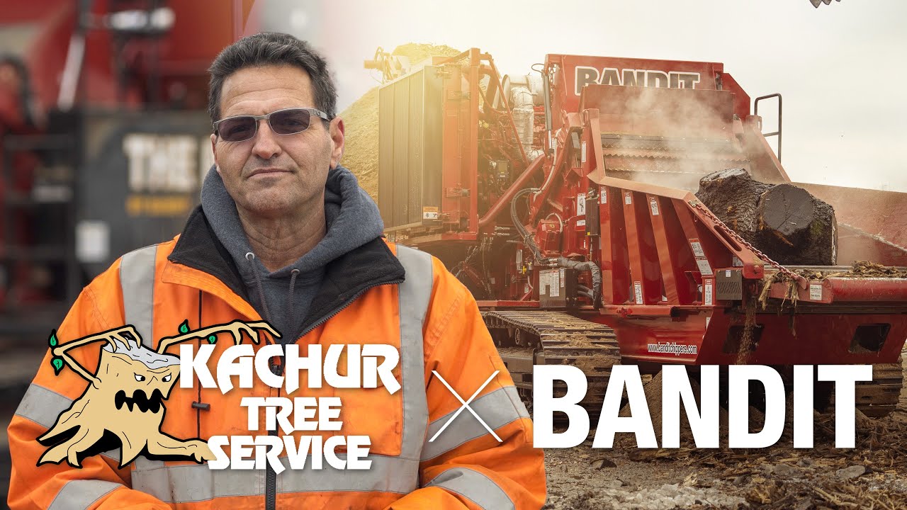 BANDIT & Kachur Tree Service: Making Mulch from Chunk Wood at 1050HP ...