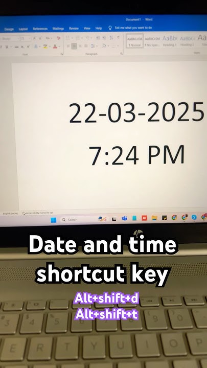 Date and time shortcut ms word #computereducation #shortcutkeys #youtubeshorts #asmr #viral ...