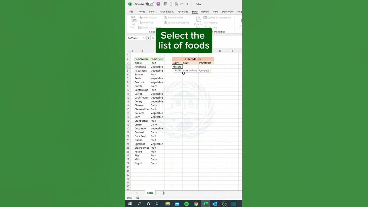How to use FILTER in Excel Don’t forget to save this post! #excel - YouTube