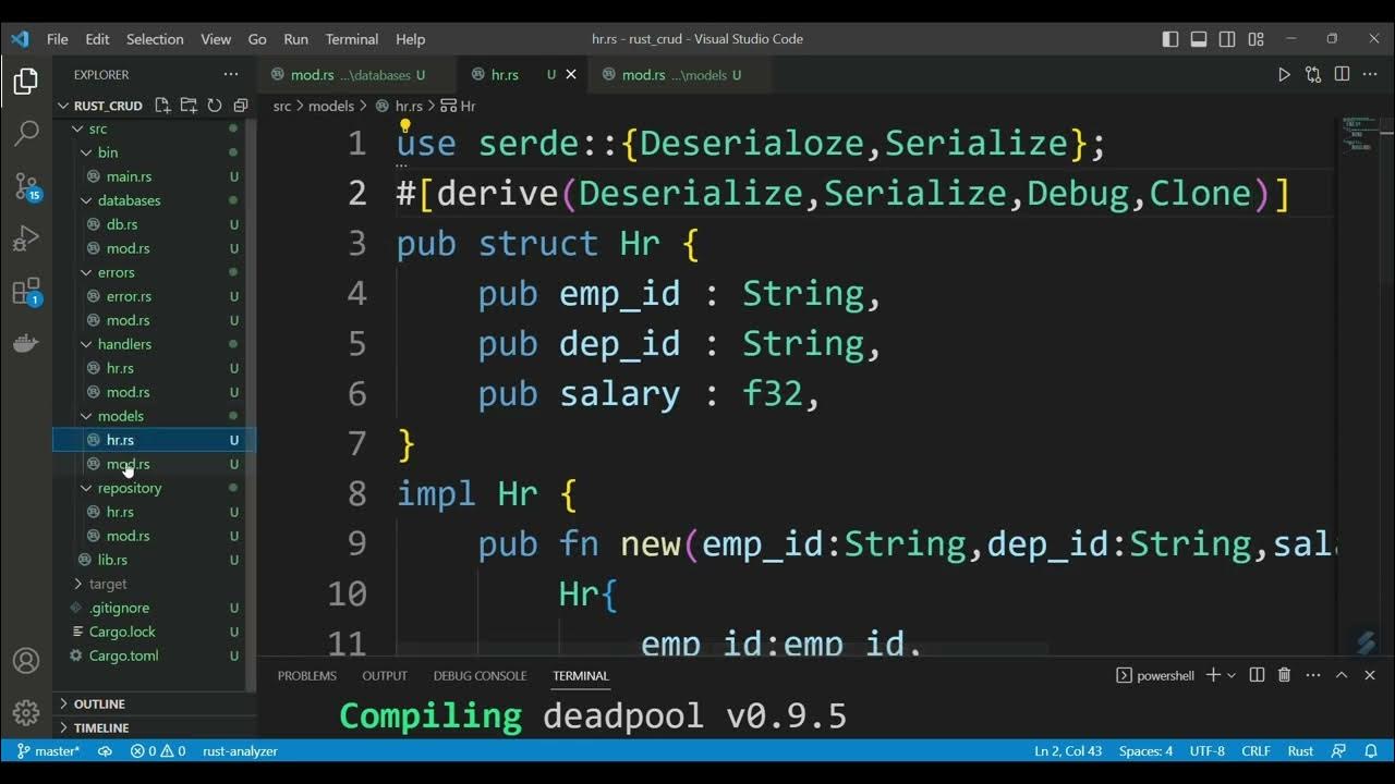 Rust Basic Connect Postgresql Database - YouTube