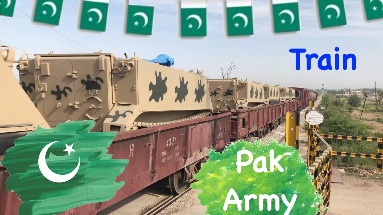 Trains carrying Army vehicles || Military Trains Bordar Movement Pak ...