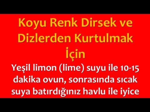Koyu Renk Dirsek Ve Dizlerden Kurtulmak İçin