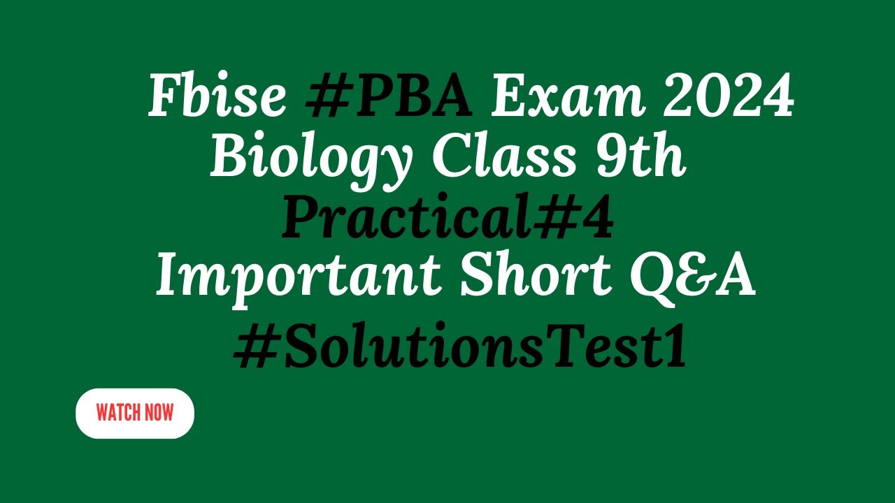 Practical Based Assessment(PBA) #fbise / #biologyclass9th Practical 4 ...