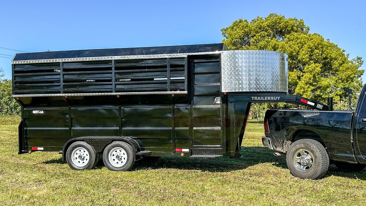 Trailer para 5 caballos con enganche gooseneck cuello cigueña ...