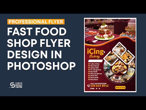 How to Design a Flyer on Photoshop | Fast Food Shop Flyer Design | Brochure Design in Photoshop
