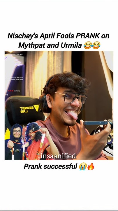 Triggered Insaan April fools prank on Mythpat 😂 #triggeredinsaan #mythpat #shorts - YouTube