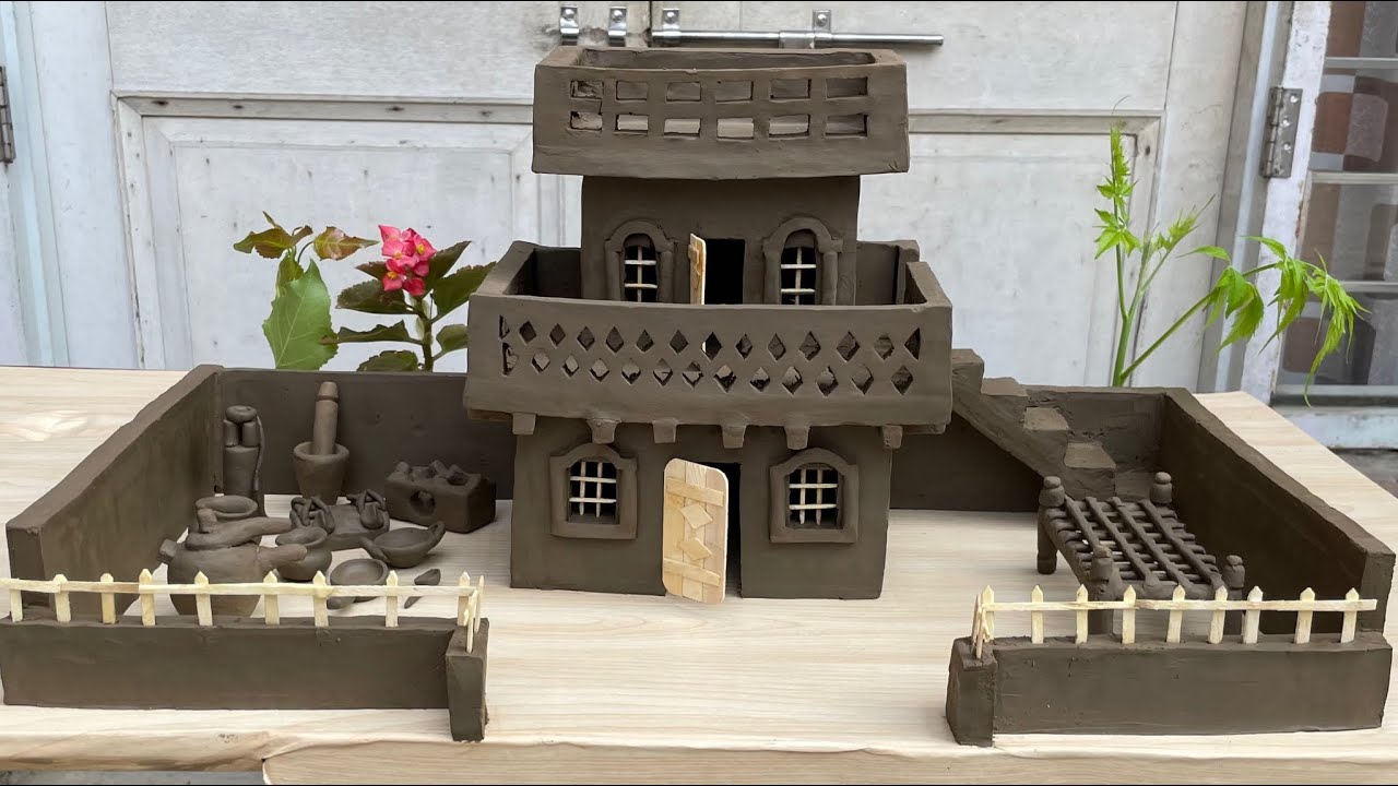 DIY Miniature House how to make miniature clay house How to Build ...