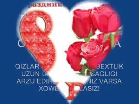 8 Mart Tebrikleri 2020 - Qadinlar Bayraminiz Mubarek 2020