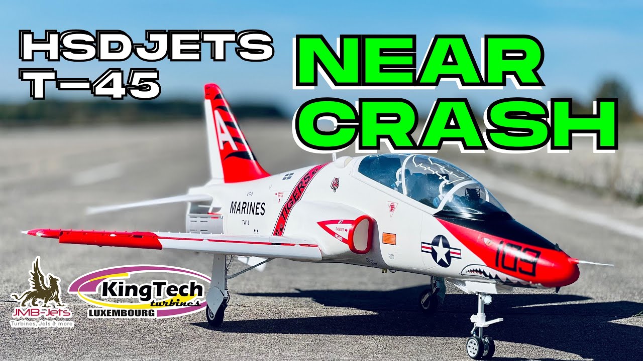 😱 WING DISCONNECTED on Turbine Jet • HSDJETS T-45 K70G4+ RC PLANE ...