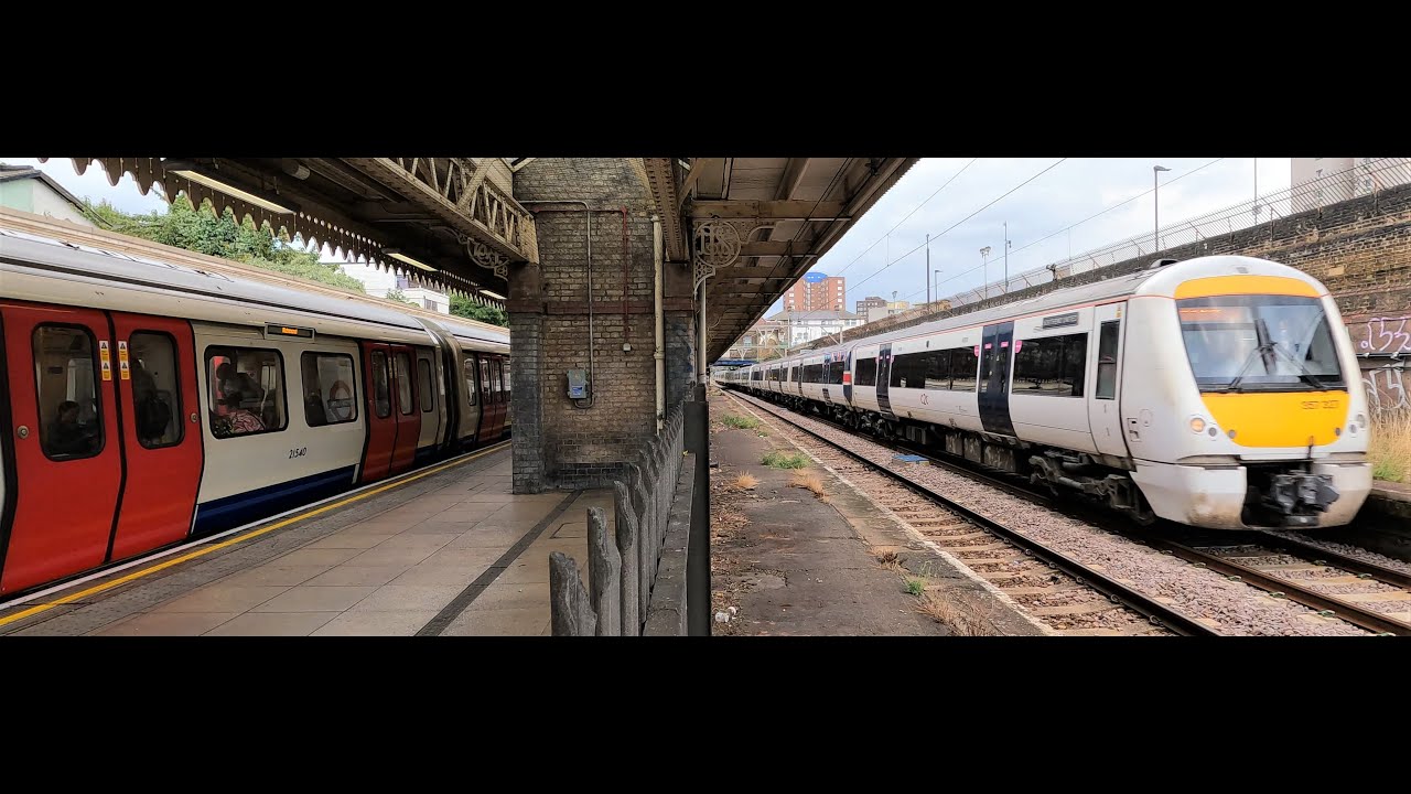 c2c and District Line trains at Upton Park,London - YouTube