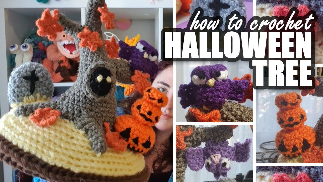 The perfect Halloween project! - Spooky Tree Crochet pattern - YouTube