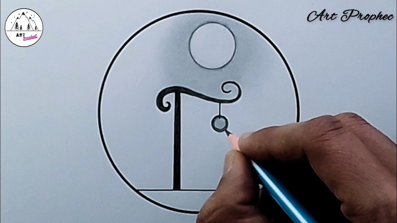 Circle Drawing Easy - Beautiful Light Drawing Scenery - Drawing Idea ...
