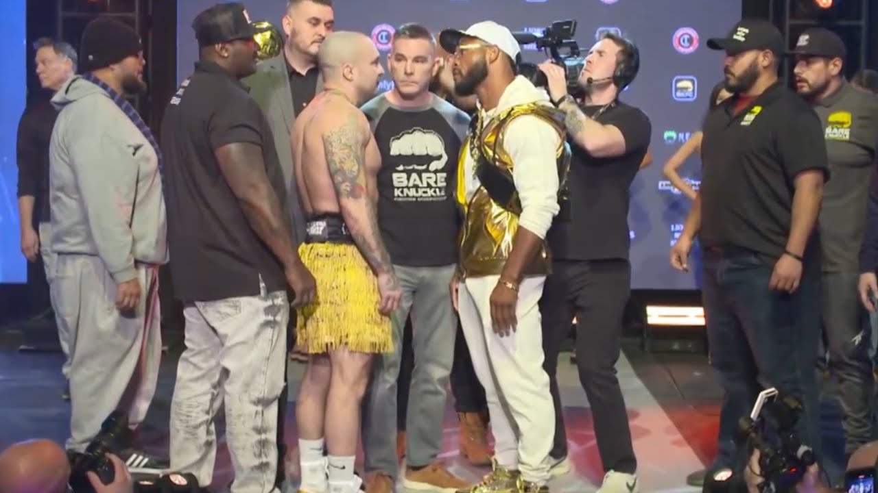 Lorenzo Hunt vs Mike Richman Weigh in & Face off BKFC KnuckleMania 3 ...