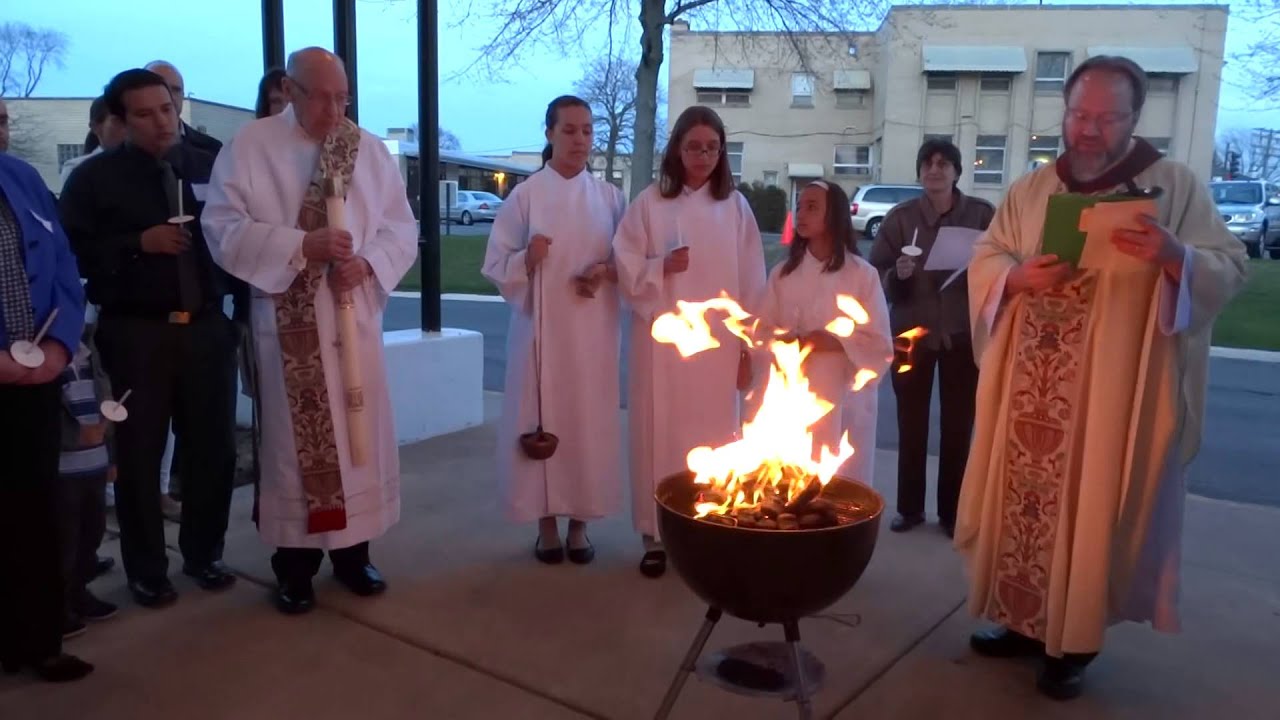 Holy Saturday, blessing of the new fire-St. Eugene Roman Catholic ...