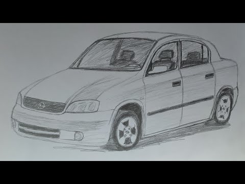 OPEL ASTRA ÇİZİMİ/ Adım Adım Kolay Araba çizimi /How to draw opel Astra