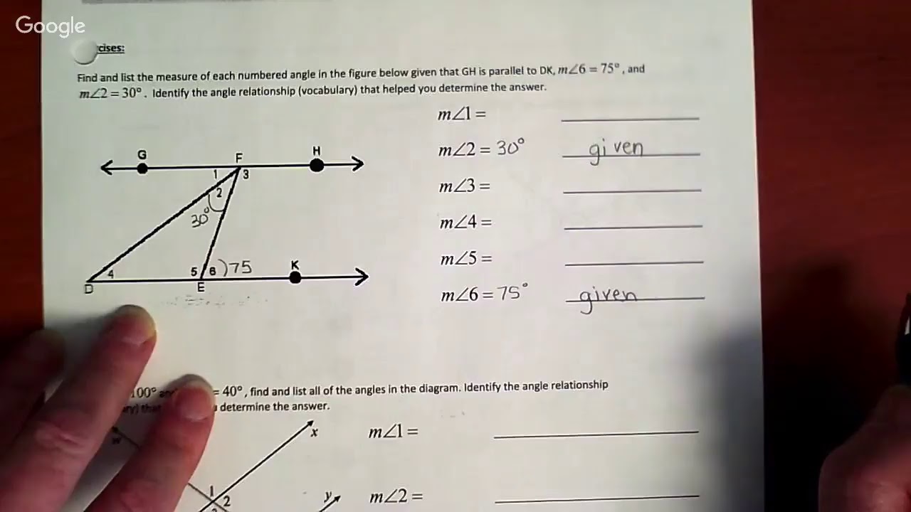 Module 3 - Grade 8 - Lesson 4 - Angles and Parallel Lines Day 3 - YouTube