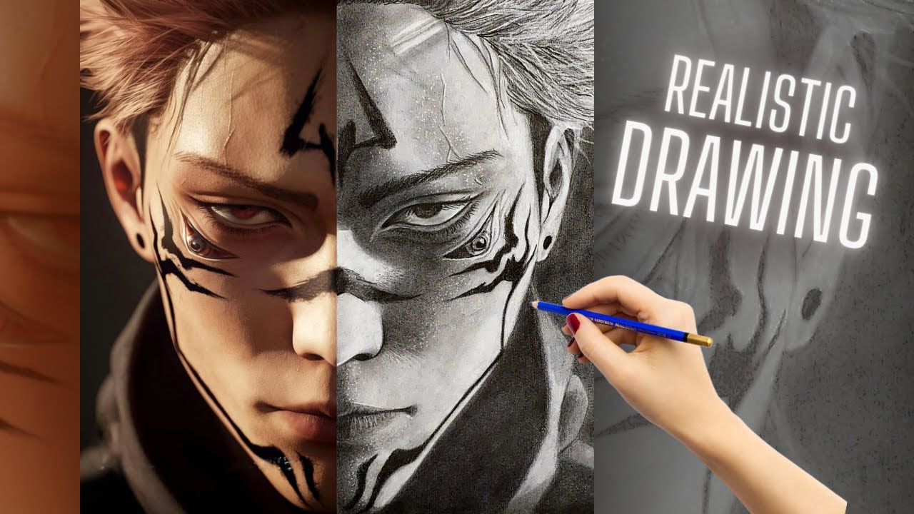 Epic Sukuna Drawing | Realistic Jujutsu Kaisen Art Timelapse - YouTube