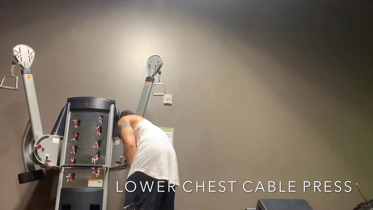 Lower Chest Cable Press - YouTube