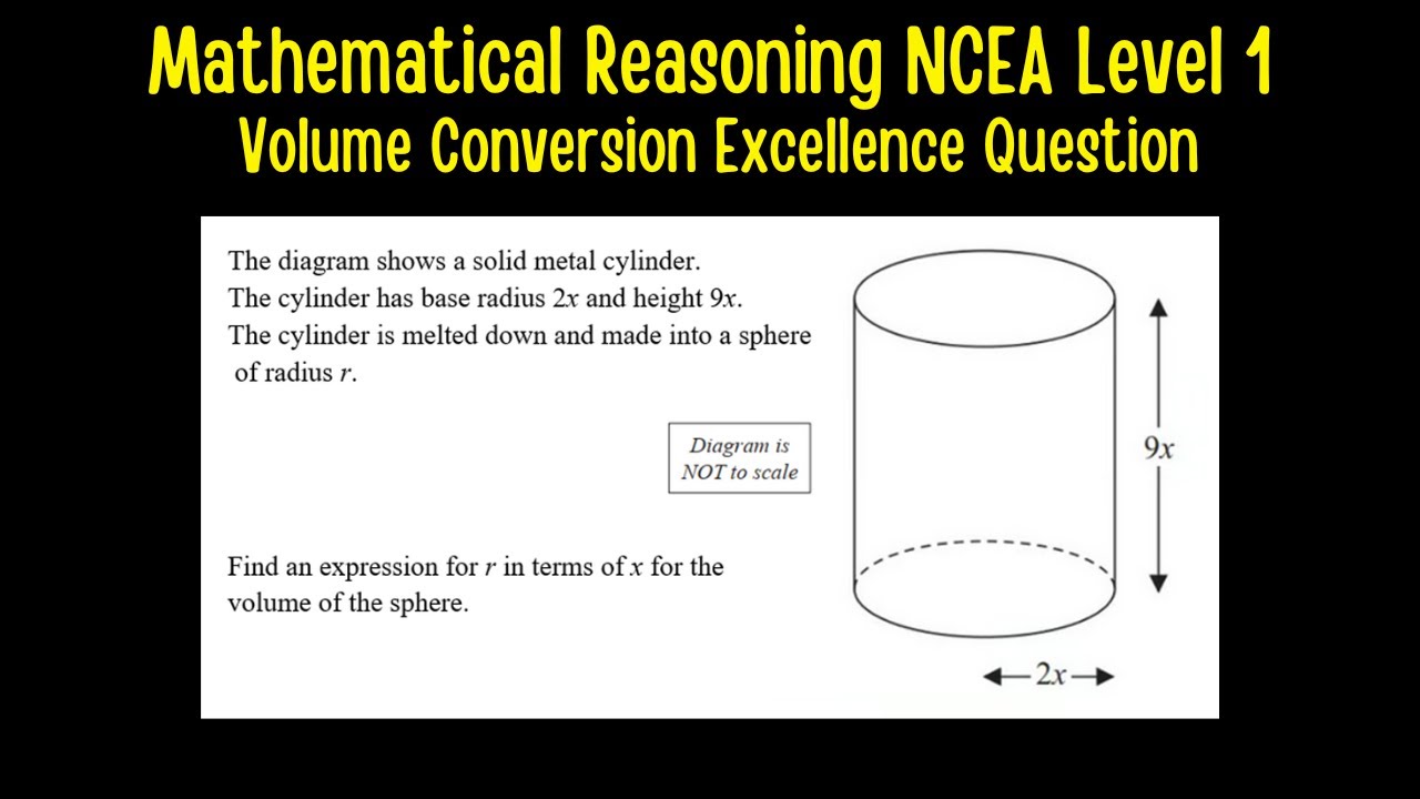 Mathematical Reasoning NCEA Level 1 - Volume Conversion Excellence ...