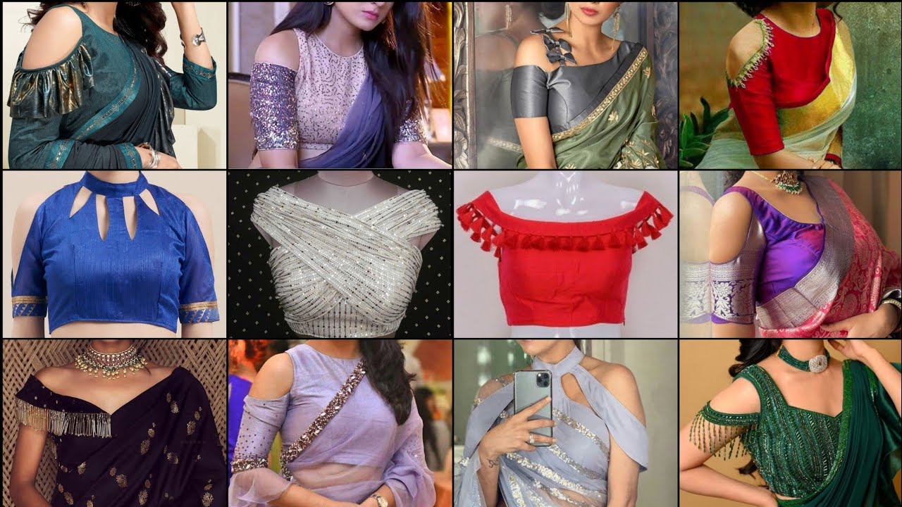 Off Shoulder Blouse Hand Designs Cold shoulder Blouse Sleeves Design ...