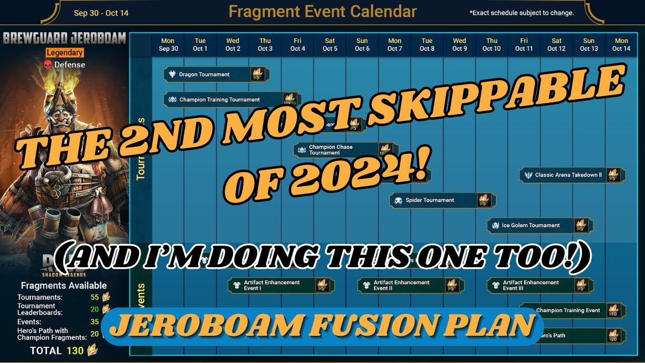Brewguard Jeroboam Fusion Plan! | Fusions | RAID: Shadow Legends - YouTube