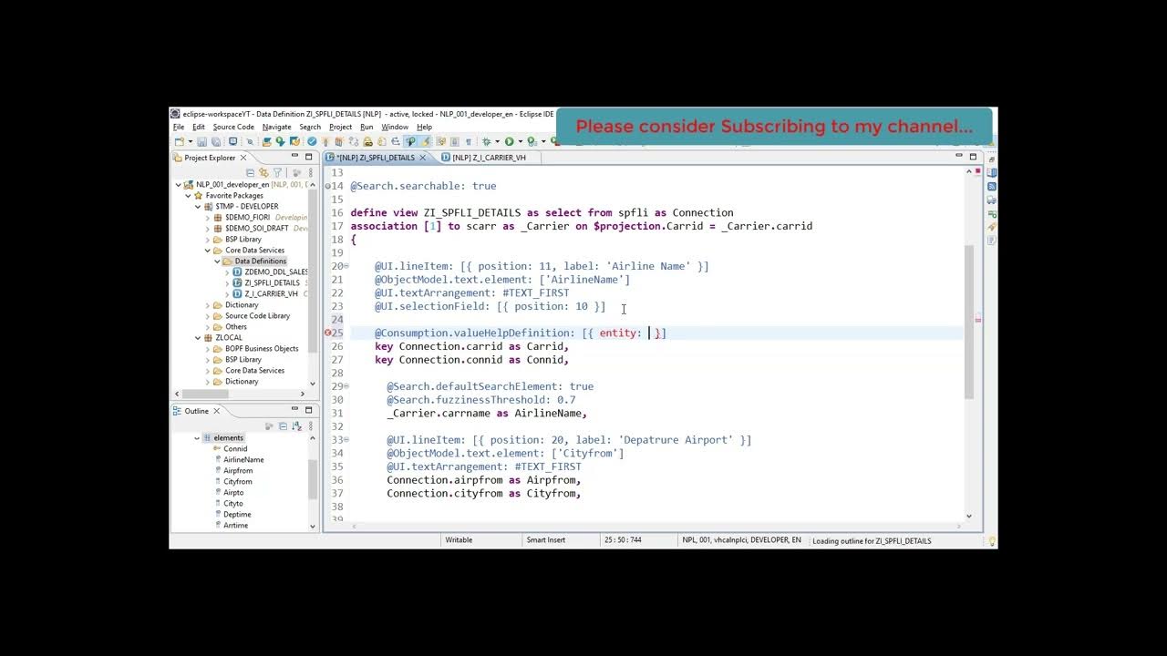 Add F4 Help using CDS View on Search field - Fiori list report - YouTube