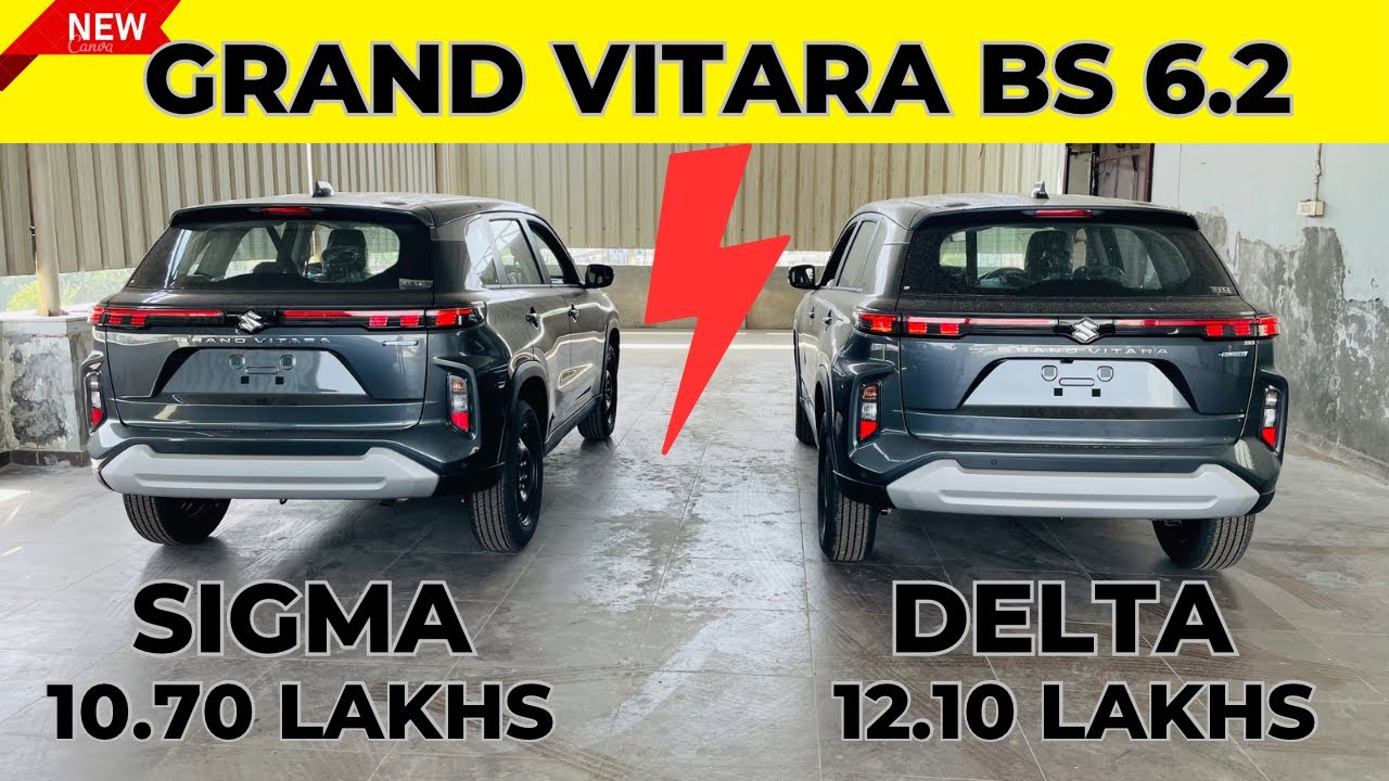 grand vitara sigma 2023 bs6.2 vs delta comparision - features , price ...