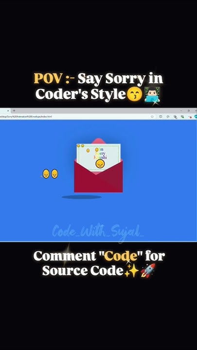 New Way Of Saying Sorry🥹 ️ Sorry Javascript Programming