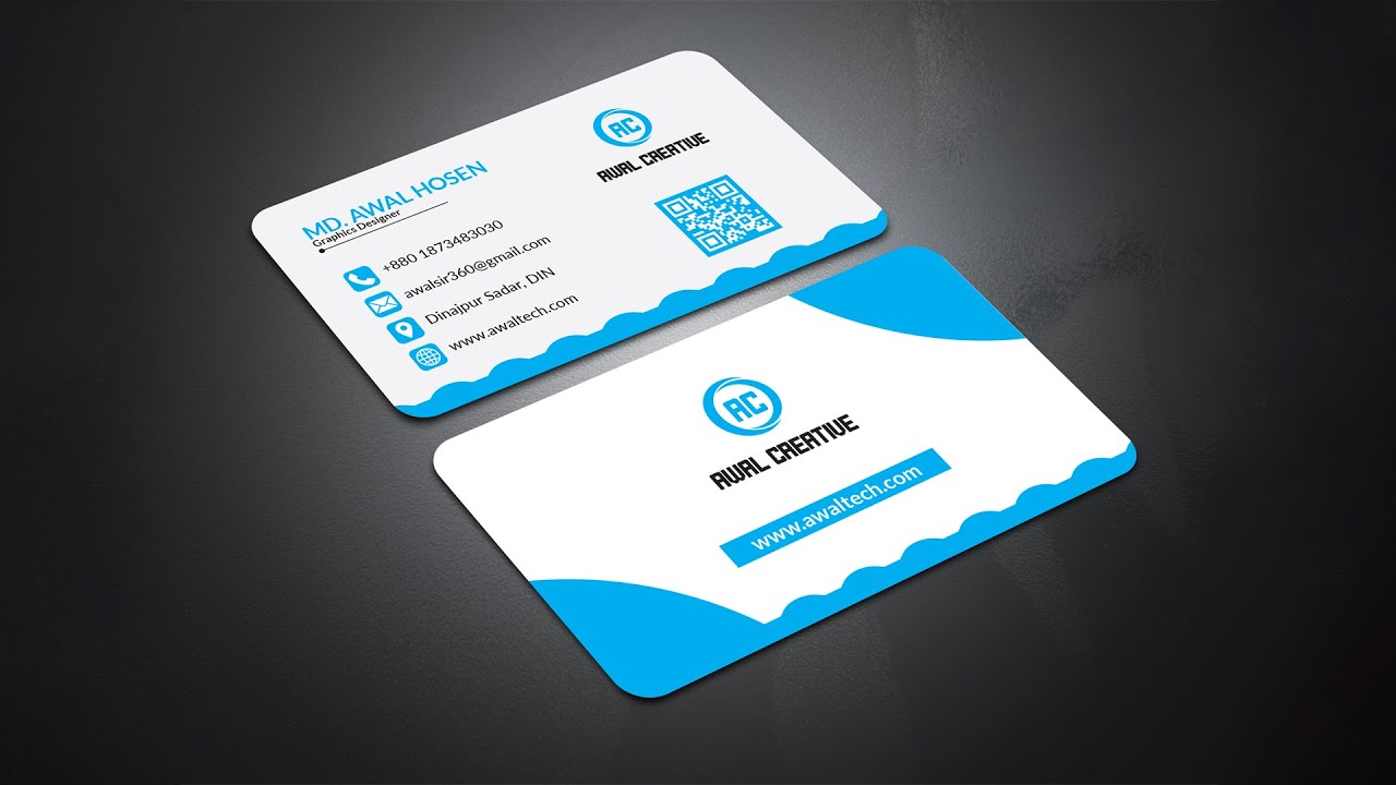 How to create a professional visiting card design in Illustrator ...