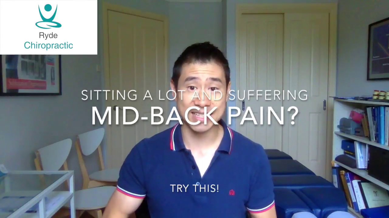 Mid-back pain from sitting? Try this 10 second exercise. - YouTube