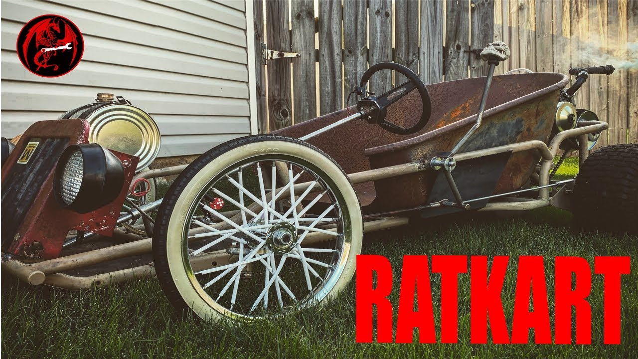 First ride video of the Rat Rod Go Kart build, RATKART hits the streets ...