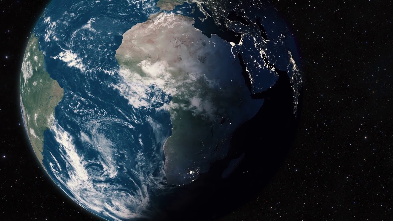 CGI version of Earth viewed from outer space. - YouTube