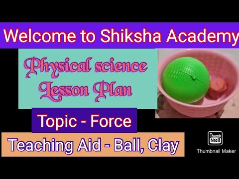 physical science lesson plan | Force lesson plan | b.ed lessonplan ...