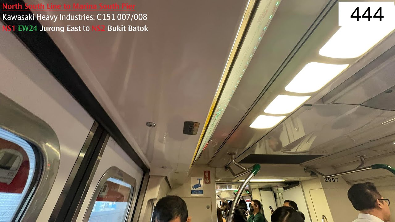 ⁴ᴷ [In luck with] SMRT Trains, NSL Train Ride [Jurong East → Bt Batok] - Kawasaki C151 007/008 ...