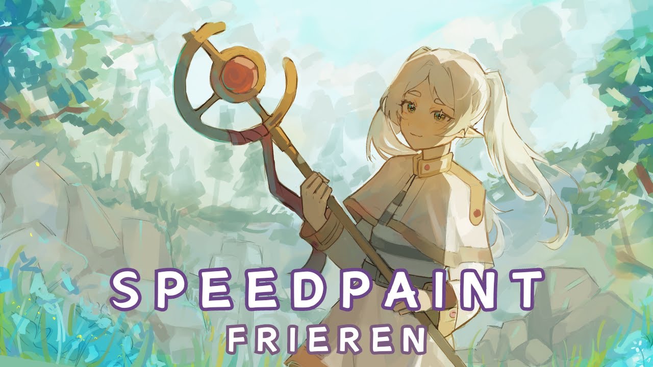 Frieren Fanart | Krita Speedpaint - YouTube
