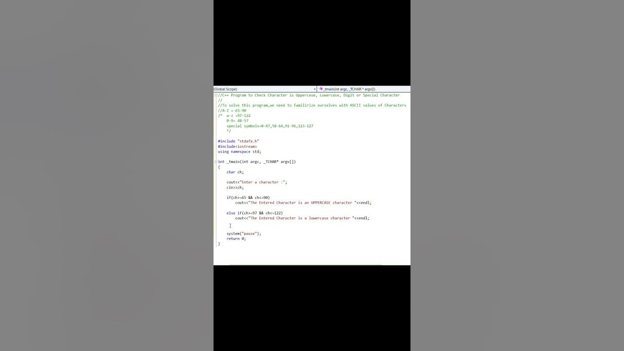 C++ Program to Check Whether Uppercase,Lowercase,Digit or Special Character #coding#education ...