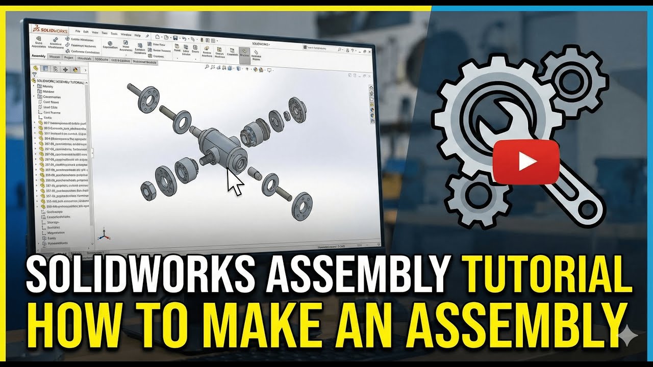 How to make an assembly in solidworks - YouTube