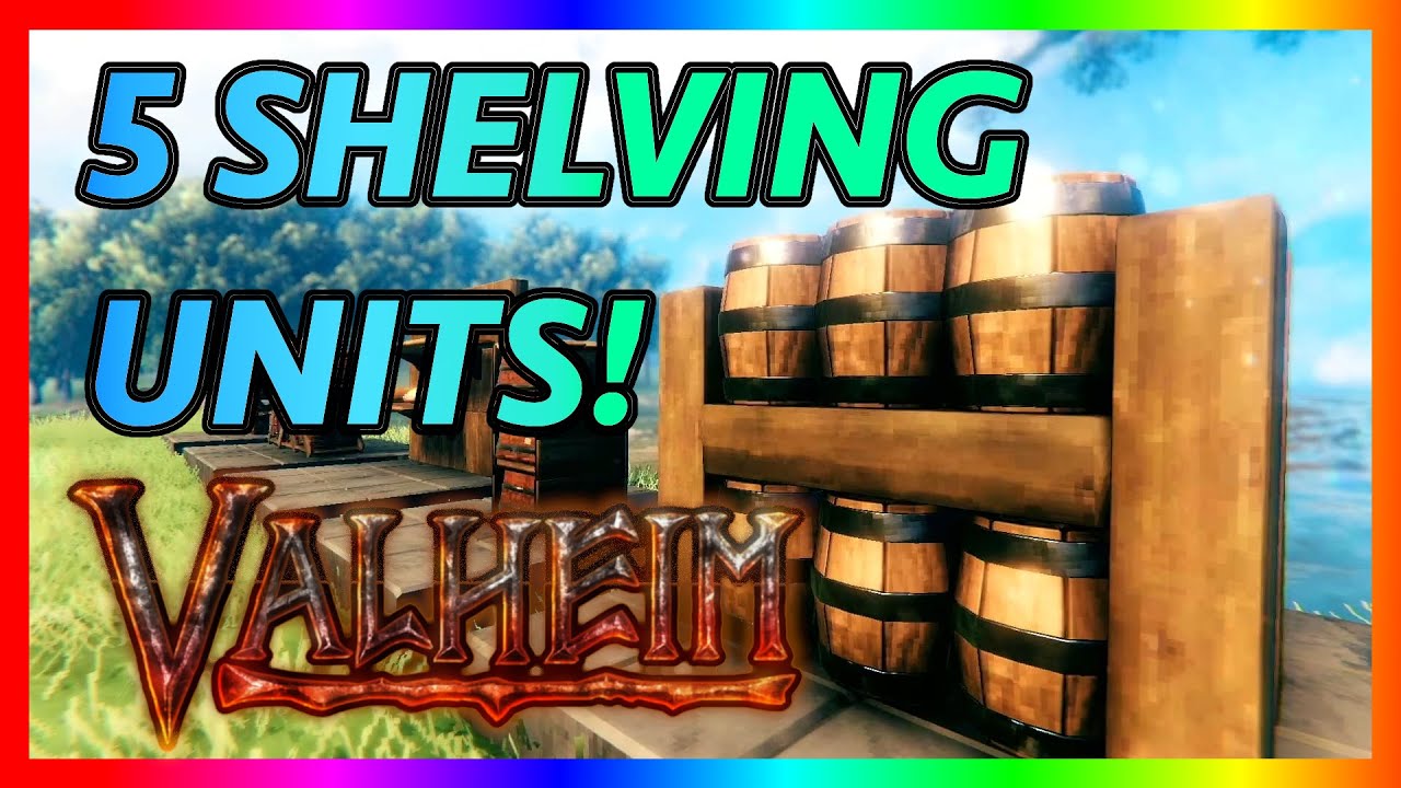 5 SMALL SHELVING UNITS IN VALHEIM - Storage at it's Finest! - YouTube