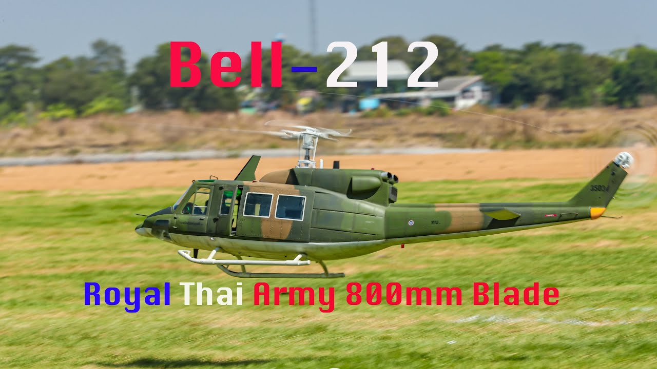 Soul of Scale Show Demo Flight Bell-212 800 Size at Thailand Heli ...