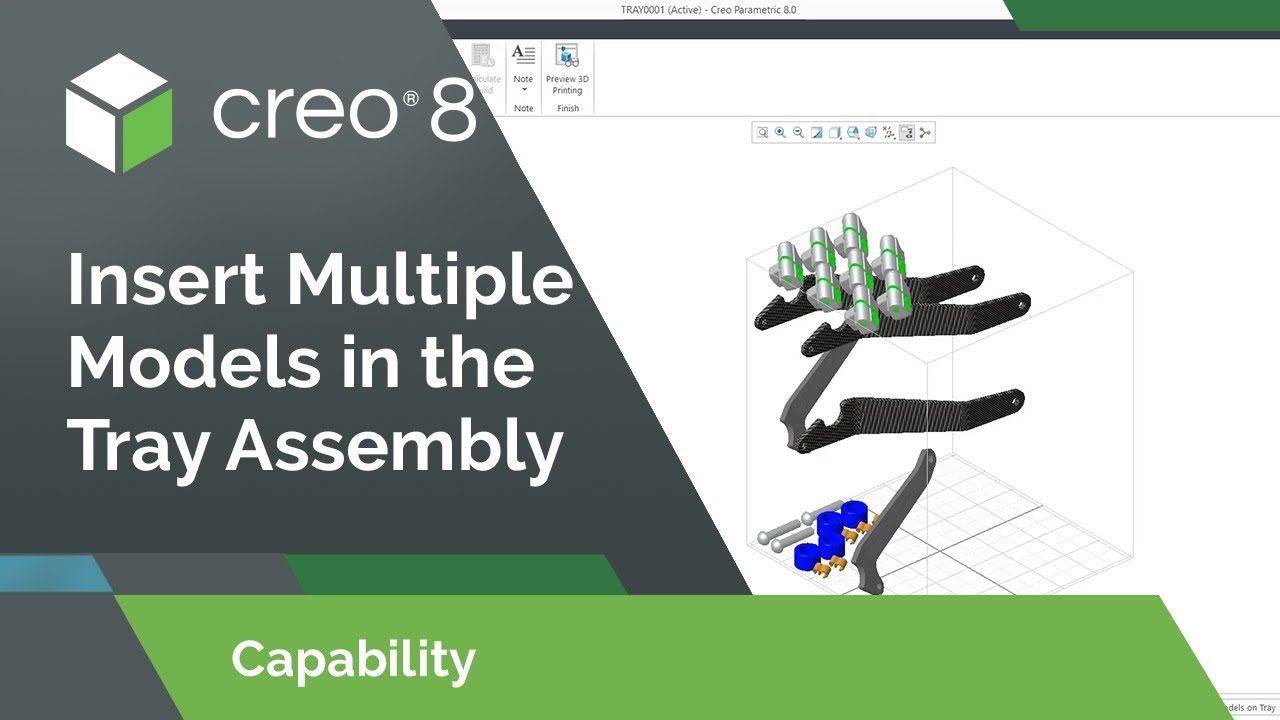 Insert Multiple Models in the Tray Assembly | Creo 8 - YouTube