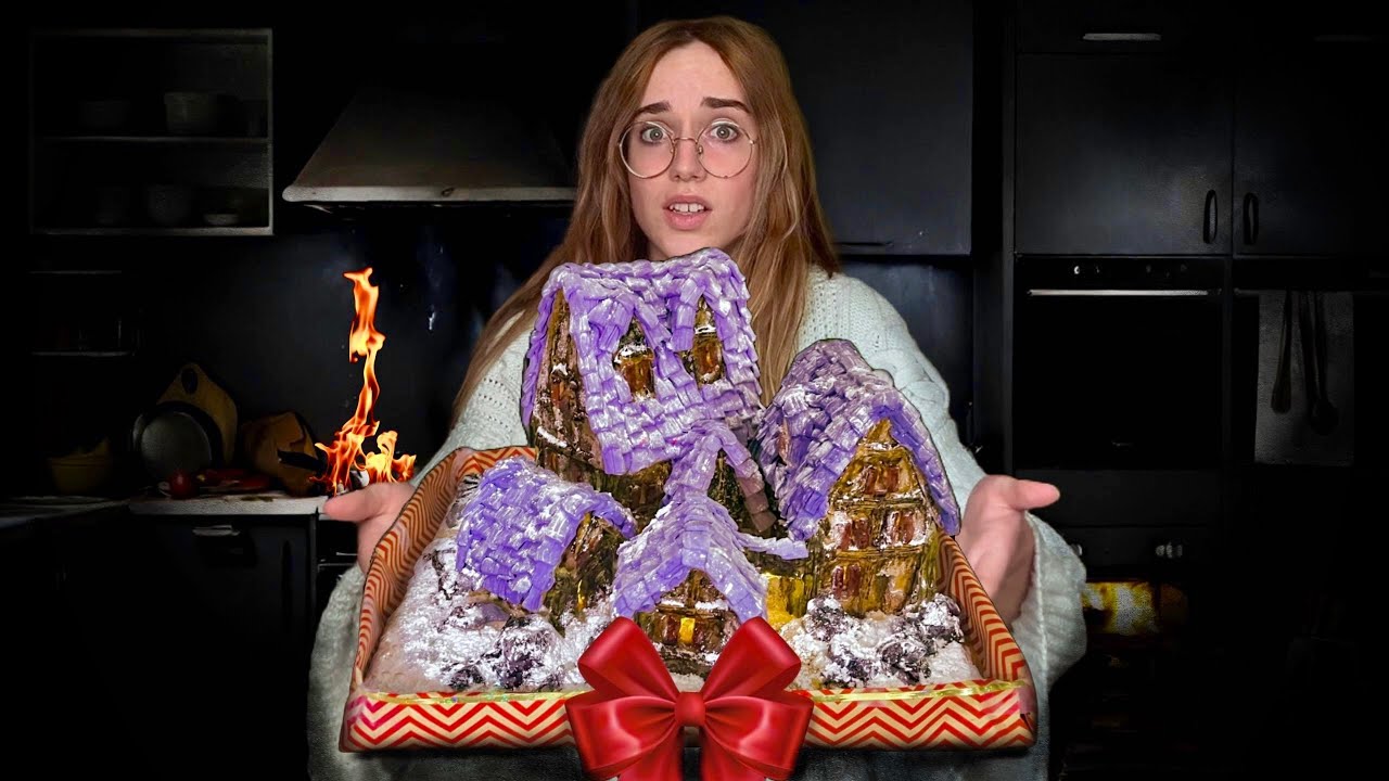 I baked a medieval gingerbread house *chaotic* - YouTube