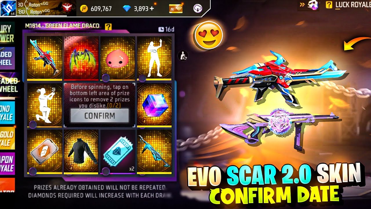 New Evo Scar 2.0 Confirm Date ফাইনালি আসছে 😍 | Ff New Event Bd Server ...