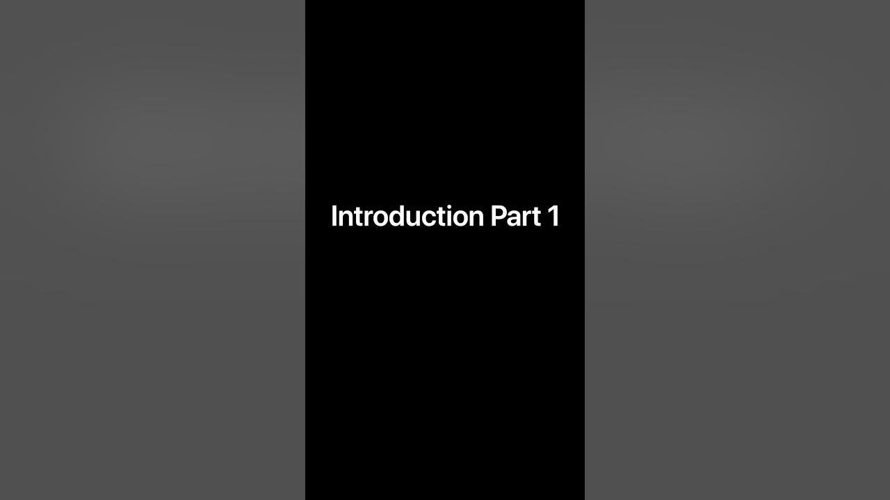 Introduction part 1 - YouTube