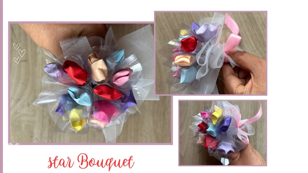 How to make Paper Stars Bouquet 💐 | Step by step tutorial | Simple and ...