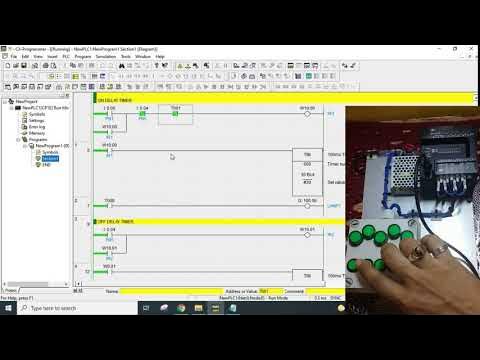 Tutorial PLC 7: Internal relay, on delay timer and off delay timer ...