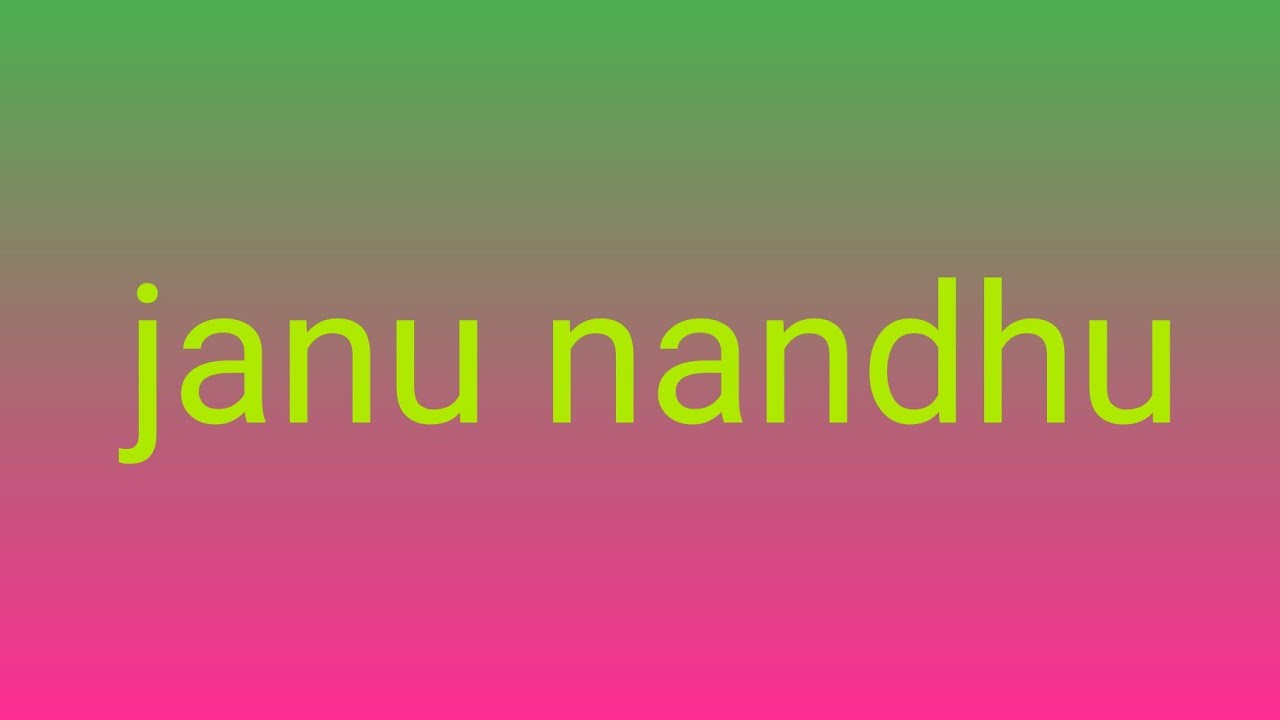 janu nandhu channel logo - YouTube