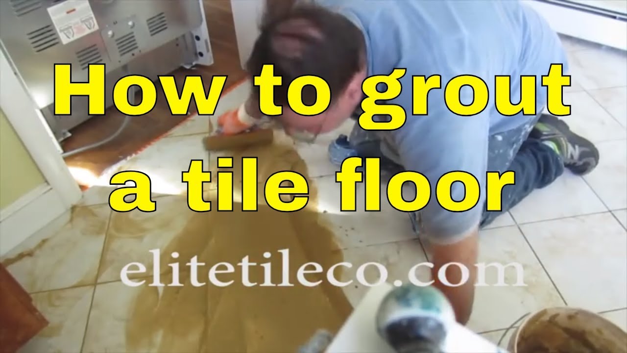 How to grout a floor. - YouTube