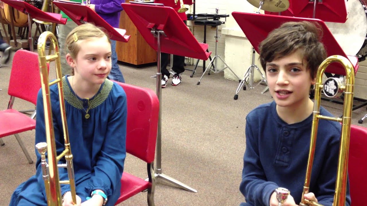 Nichols MIddle School Advanced Jazz band students: Why Trombone? - YouTube